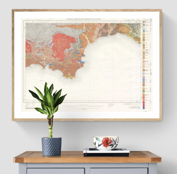 Fine art print of vintage sea chart | Hannah Wisdom Textiles