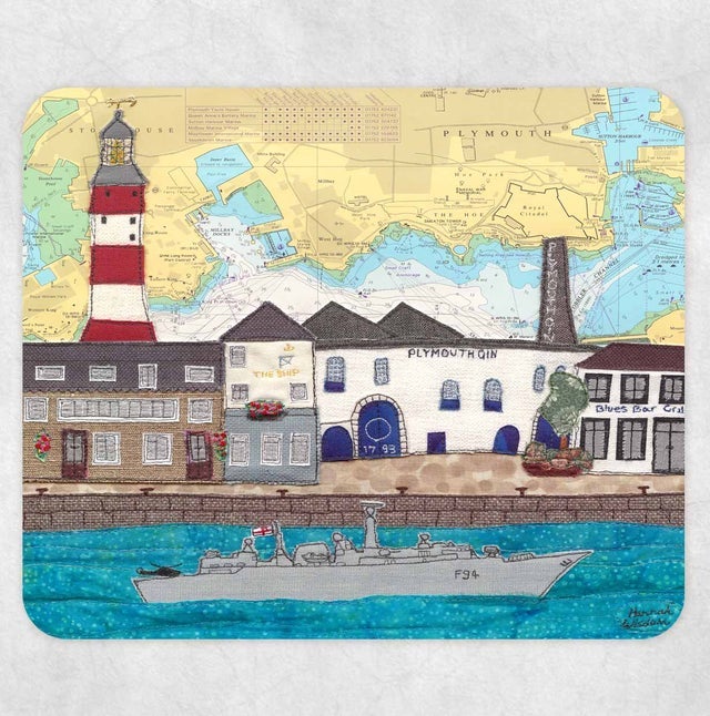 coastal themed placemats with designs by hannah wisdom textiles ...