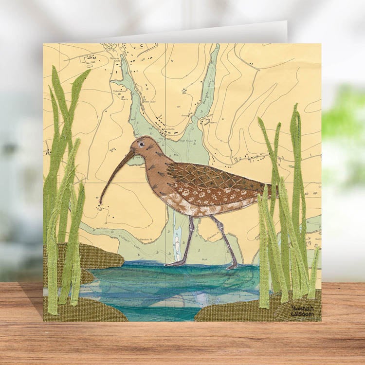 curlew at kingsbridge card by hannah wisdom textiles | Hannah Wisdom ...