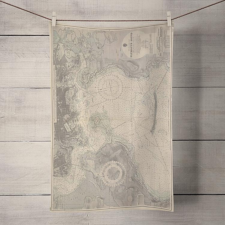 Tea towels featuring vintage sea charts by Hannah Wisdom textiles ...
