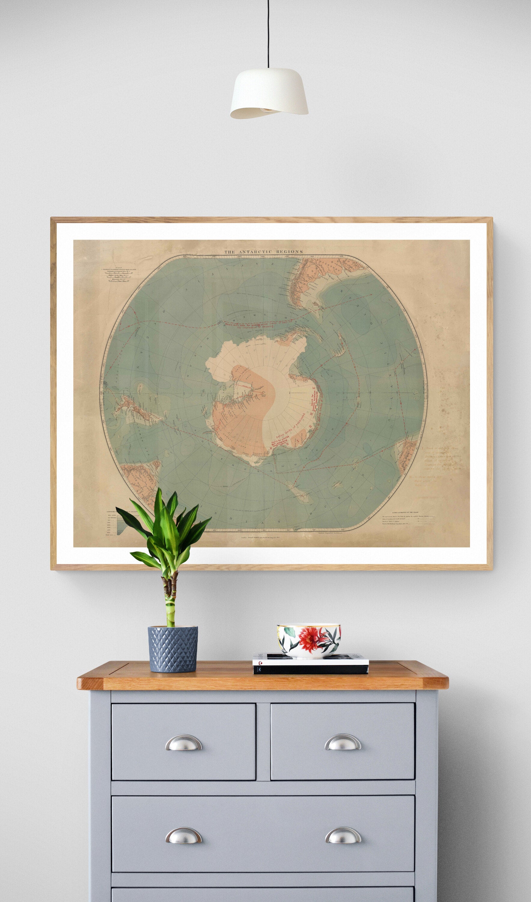 Fine art print of vintage sea chart | Hannah Wisdom Textiles