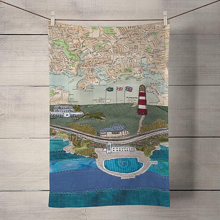 plymouth-hoe-and-lido-devon-tea-towel-hannah-wisdom-textiles | Hannah ... plymouth-hoe-and-lido-devon-tea-towel-hannah-wisdom-textiles | Hannah ...